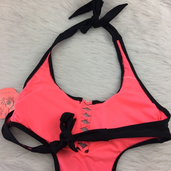 Coral Tropics | Swim | Coral Tropics Black And Neon Monokini One Piece ...